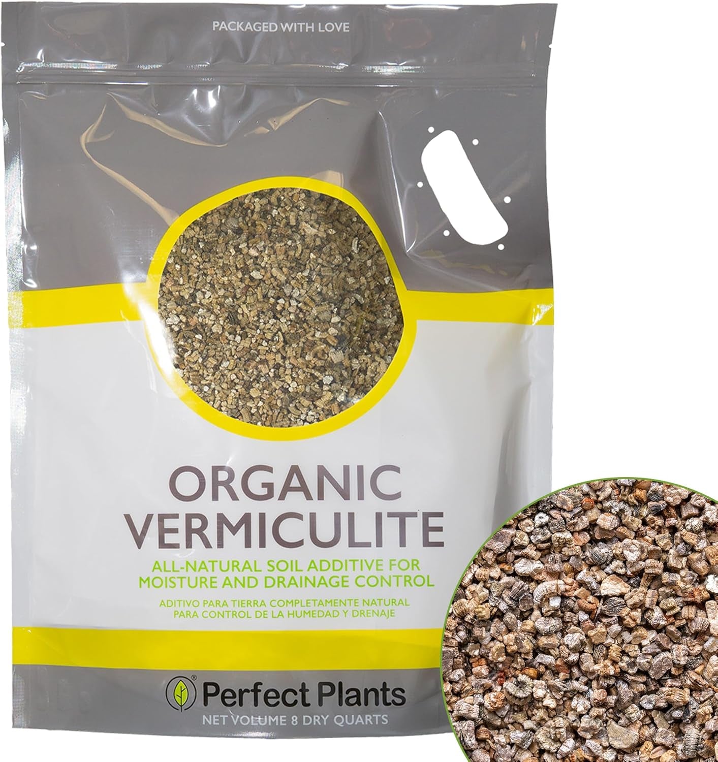 Organic Vermiculite by - 8 Dry Quarts Natural Medium Grade Soil Additi ...